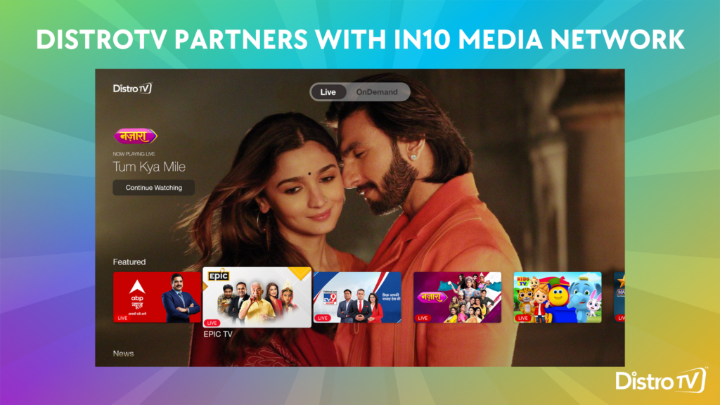 DistroTV Announces Content & Distribution Partnership With IN10 Media ...
